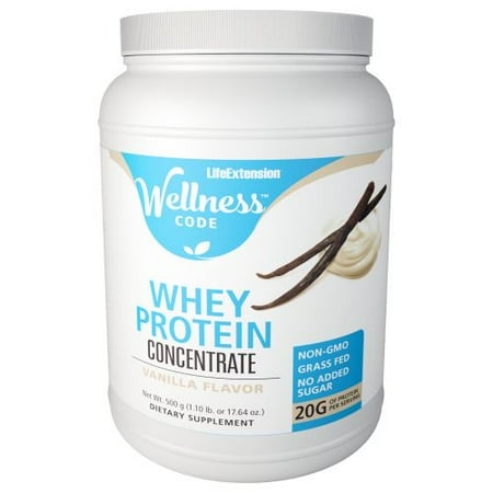 Life Extension Whey Protein Concentrate, Vanilla 500 Grams | Walmart Canada