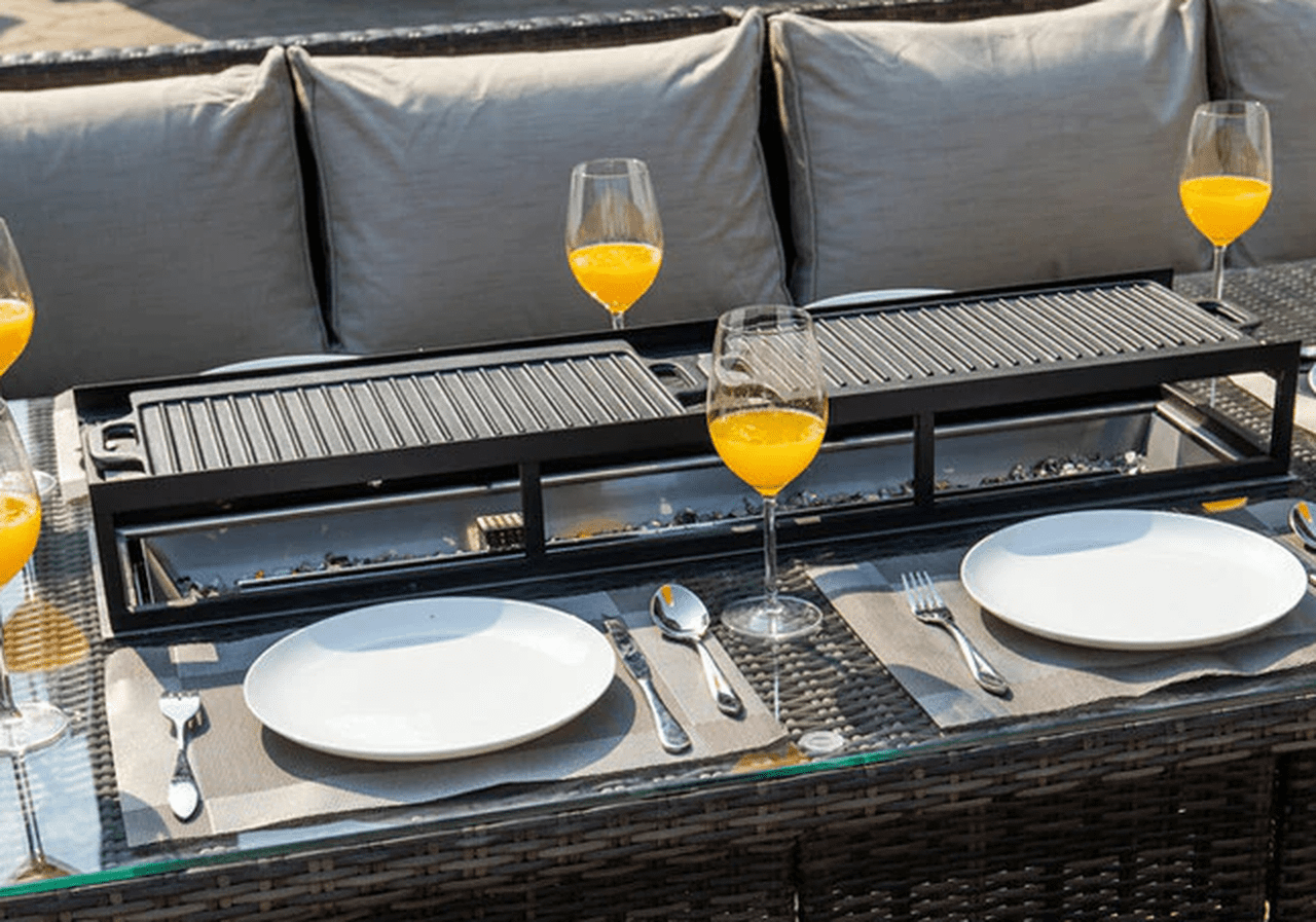 Black Patio BBQ Grill Shelf with Two Cooking Pan - Walmart.com