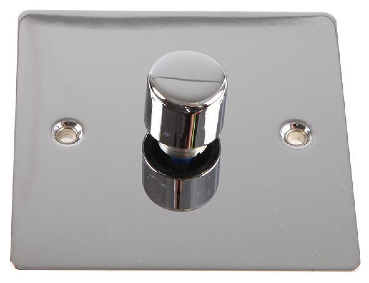 VOLEX ACCESSORIES - Flat Plate 400W Dimmer Switch, Polished Chrome 1 ...