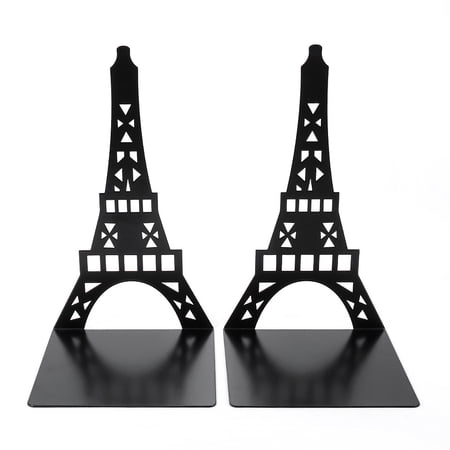 YDJKET 1 Pair Decorative Eiffel Tower Metal Bookends - For Bookshelf ...