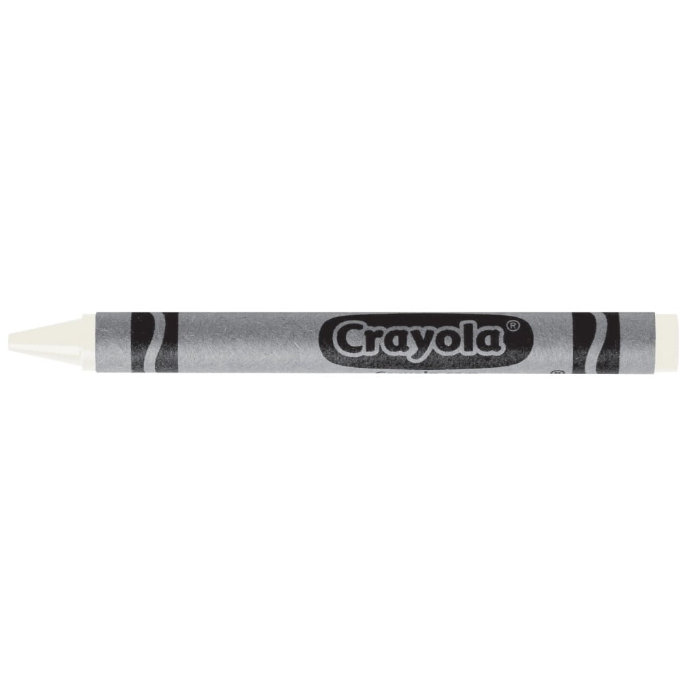 Crayola Large Non-Toxic Single-Color Crayon Refill White, 12 Pack ...