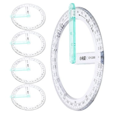 Cxui Protractor, 360-Degree Transparent Protractor for Math, Geometry ...