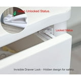 LYUMO 4PCS Baby Proofing Drawers Locks Baby Safety Invisible Drawer ...