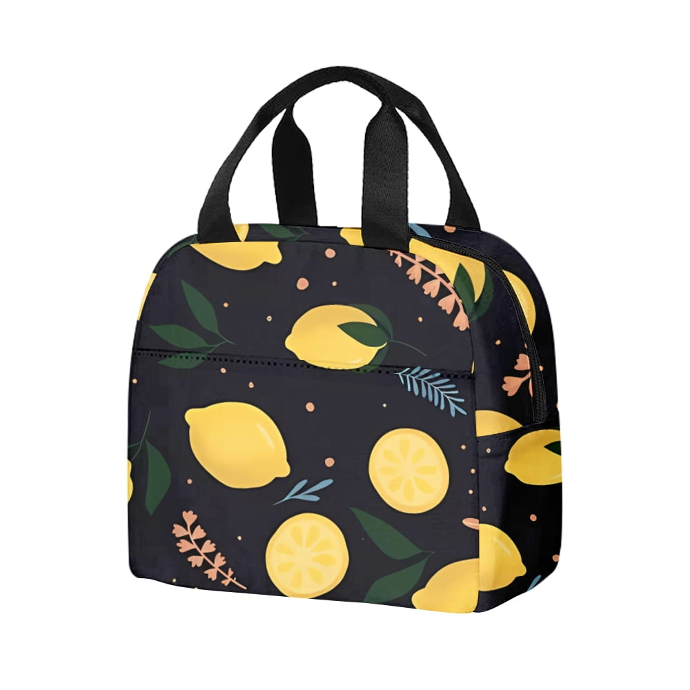 Lunch box kingque Lemon Print Lunch Bag For Men Women Lunch Boxes Adult ...