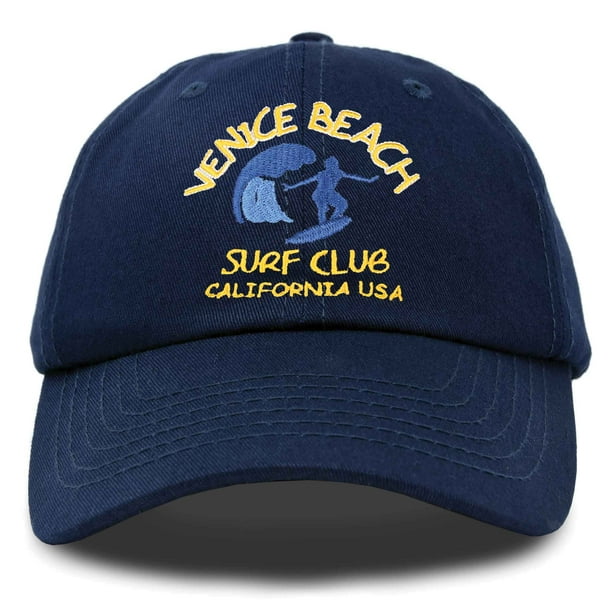 DALIX Surf Venice Beach Ball Cap Embroidered Hat in Navy Blue - Walmart.com