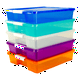 Storex Plastic Project Box for 12 x 12 Paper, Assorted Colors, Case of ...