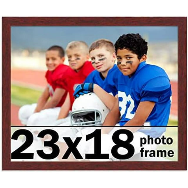 23X18 Frame Brown Mahogany Picture Frame - 100% Solid Wood Frame Kit ...
