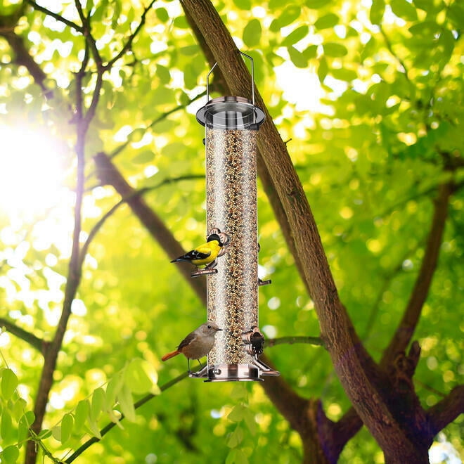 Click here for Yardlab Tube Bird Feeder Hanging With 4 Feeding Po... prices