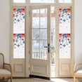 Blue Red Flowers Window Privacy Film, Independence Day Flag Star ...