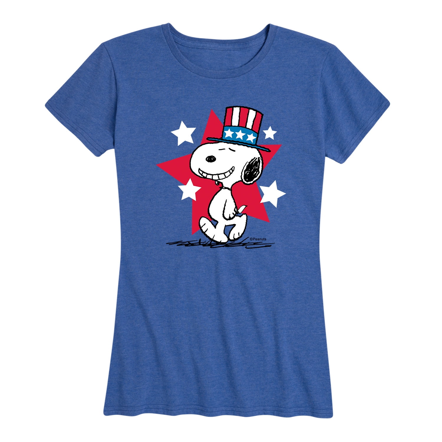 Peanuts - Snoopy Americana - Women's Short Sleeve Graphic T-Shirt ...