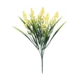 Artificial Lavender & Monkey Grass Faux Plant Shrub for Porch Garden ...