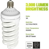 LS Photography 4-Pack 30W LED E26/E27 Light Bulb 300W Equivalent White ...