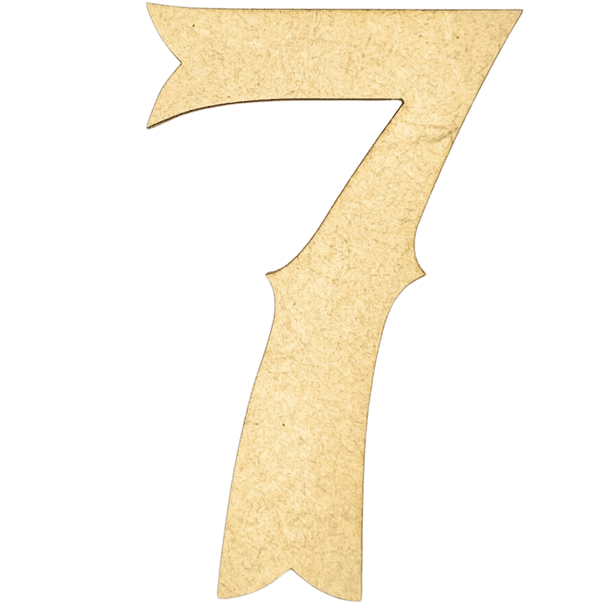 Krafty Supply 5" Tall MDF Letter 7 |1/8" Thick | Western Railroad ...