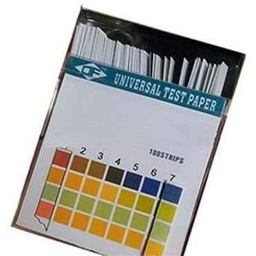 Litmus Paper pH Test Strips - Vial of 100 - With Color Comparison Chart ...
