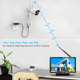 OOSSXX 3MP Wifi Wireless Security System, 4 Outdoor Cameras, 1TB with ...