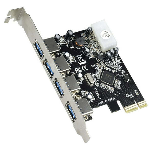 axGear 4 Port 5Gbps USB3.0 PCI-E PCI Express Card Adapter for Window XP ...