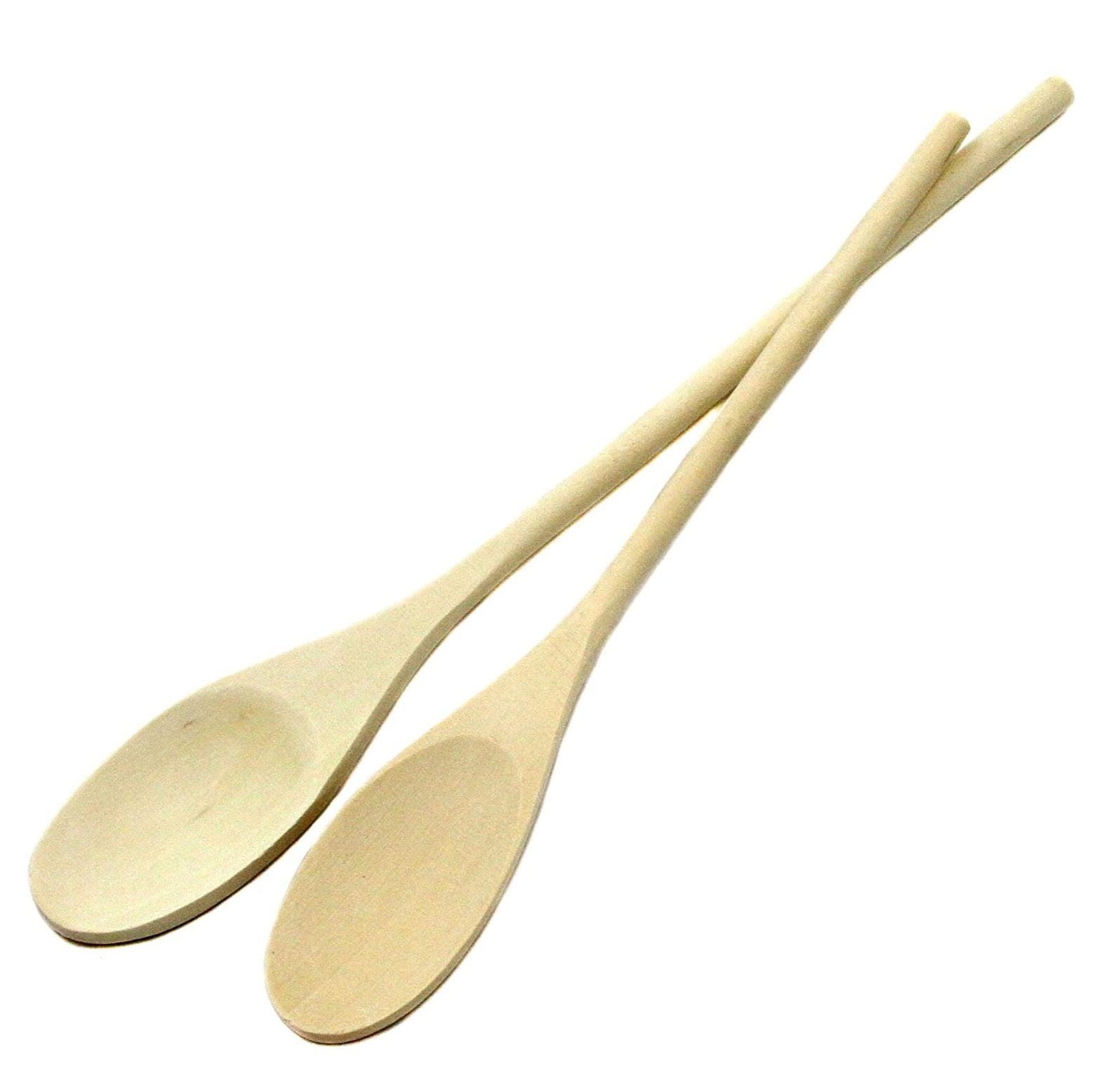 Chef Craft 2pc Solid Maple 12" & 14" Long Wooden Kitchen Mixing Spoon ...