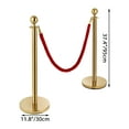 VEVOR 6pcs Gold Stanchion Post, 4 Red Velvet Ropes Queue Rope Barriers, 38in Crowd Control ...