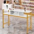 Artist Hand Marble Manicure Table, Nail Desk with Dust Collector ...