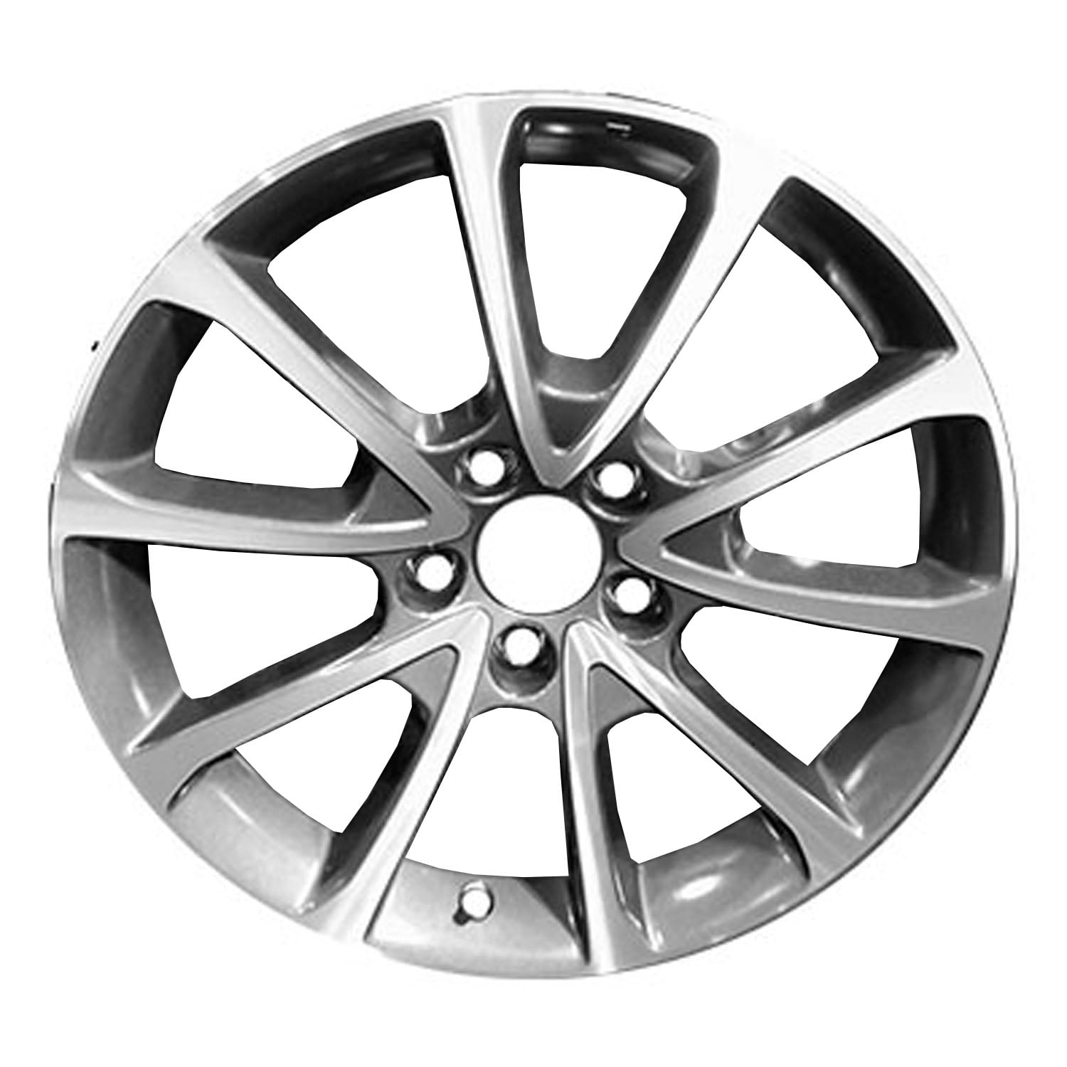 18 X 7 5 New Aluminum Alloy Wheel Replica Machined And Charcoal Fits 18 X 7 5 New Aluminum Alloy Wheel Replica Machined And Charcoal Fits