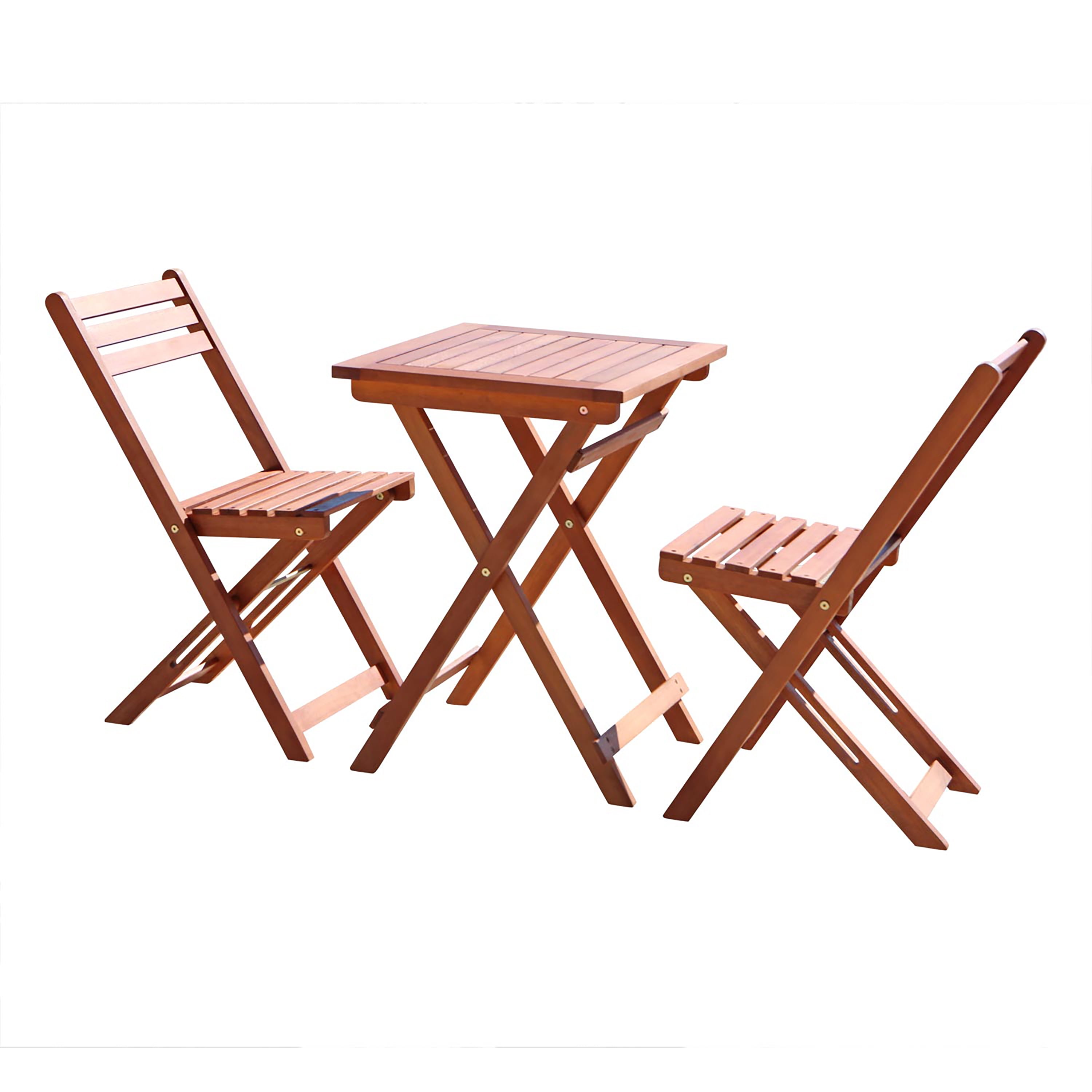 3-Pc Outdoor Patio Folding Bistro Set - Small - Walmart.com