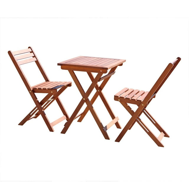 3-Pc Outdoor Patio Folding Bistro Set - Small - Walmart.com