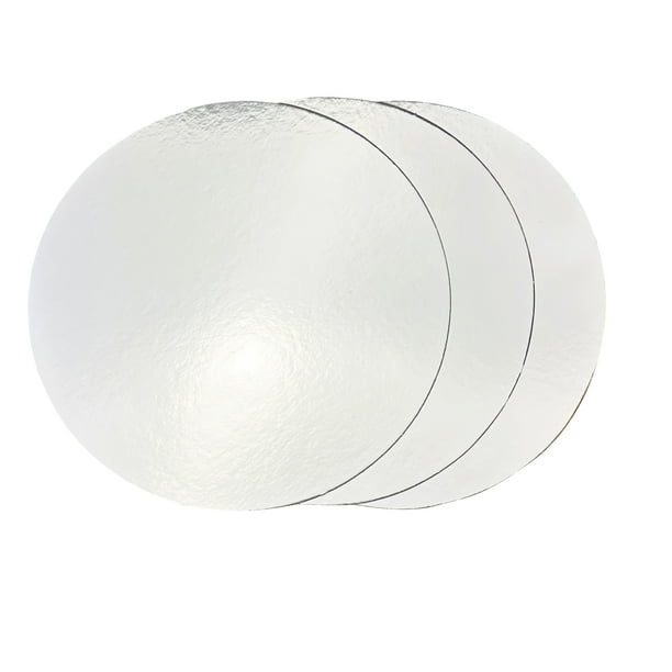 Silver Round Cake Board, 10 inch Diameter, 3 counts,Way to Celebrate ...