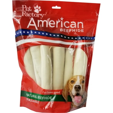 Pet Factory 100% American Beefhide Mini Rolls Dog Chews, Assorted ...