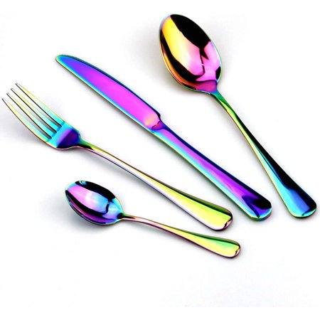 Silverware Set, Promotion Dinnerware Set Stainless steel Colorful ...