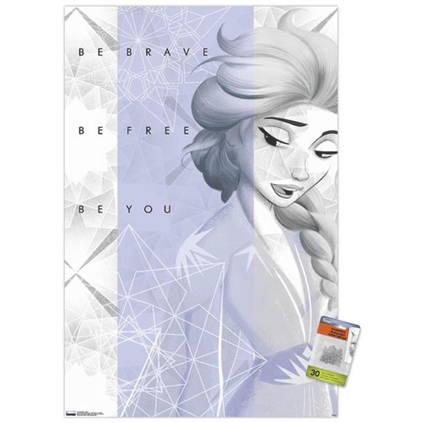 Disney Frozen 2 - Elsa Wall Poster with Push Pins, 22.375" x 34 ...