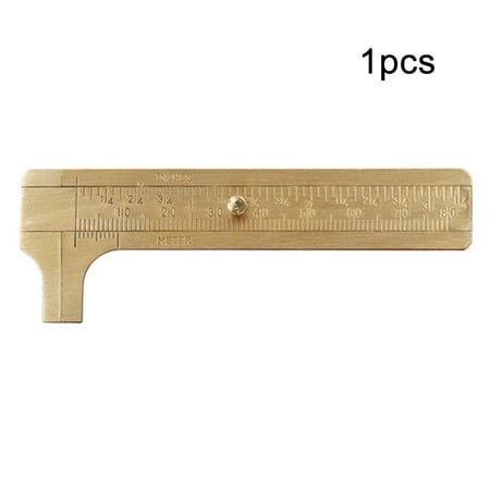 Portable Brass Caliper Pure Copper Vernier Dual-Scale Measuring Ruler ...