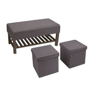 Mainstays Boucle Cloud Storage Ottoman, Sage - Walmart.com