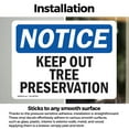 (2 Pack) Keep Out Tree Preservation OSHA Notice Sign 5 Inch X 3.5 Inch ...