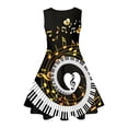 Angala Toddler Girls Dresses Graphic Print A Line Midi Dresses Crew ...
