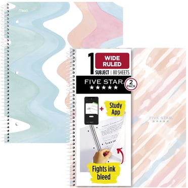 Five Star Recycled Notebook Plus Study App 1 Subject College Ruled 8 12 ...