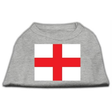 St. George's Cross (English Flag) Screen Print Shirt Grey Med (12 ...