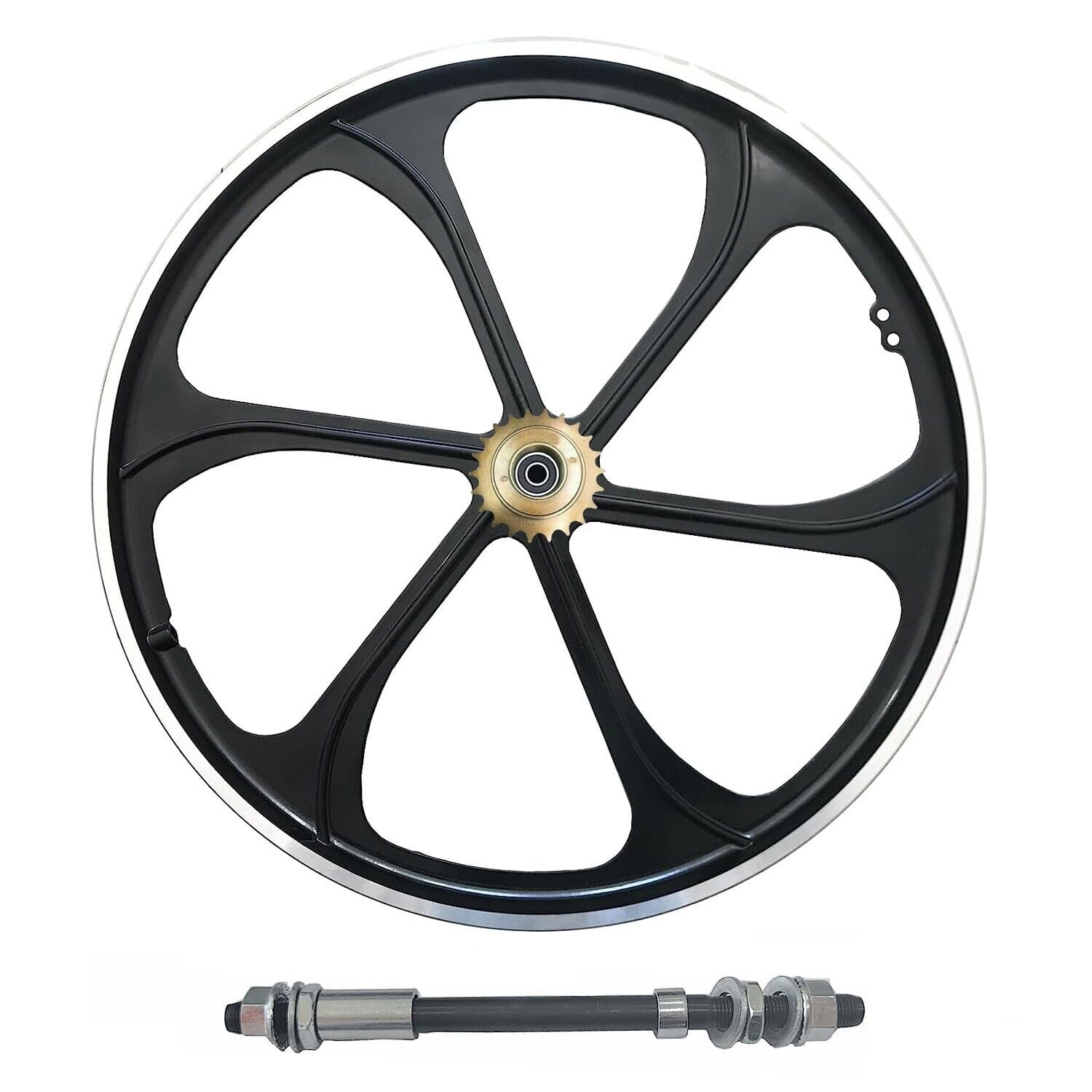 DONSP1986 24" Black Alum Rear Mag Wheel/Bike Wheel Rim 135MM & Flywheel ...
