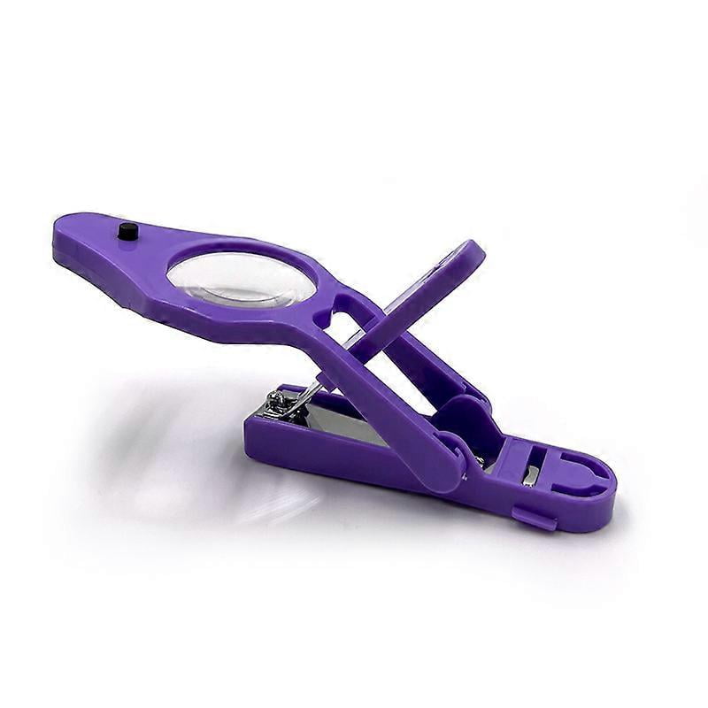 Violte Nail Clipper with Pop-up Magnifier and LED Light, Fingernail and ...