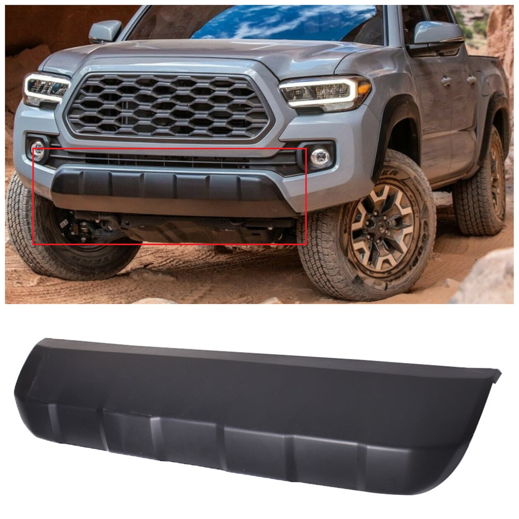 LABLT Front Lower Bumper Valance Panel Skid Plate Black for 2016-2020 ...