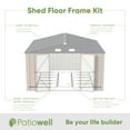 Patiowell 10'x10' Metal Storage Shed with Floor Frame Kit, Lockable ...