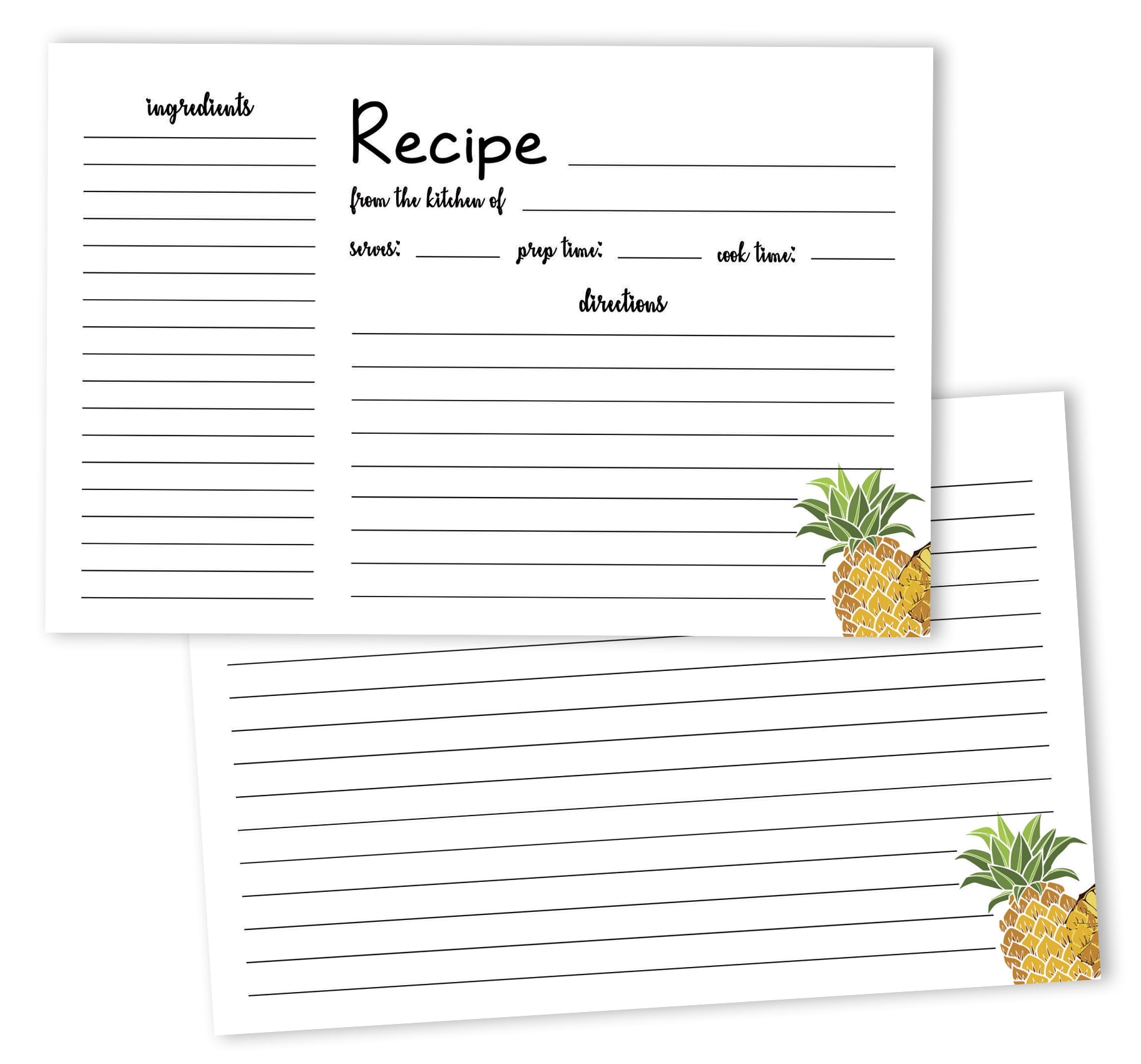 Inkdotpot 4x6 Inch Recipe Cards (Set of 50) , Thick Double Sided ...