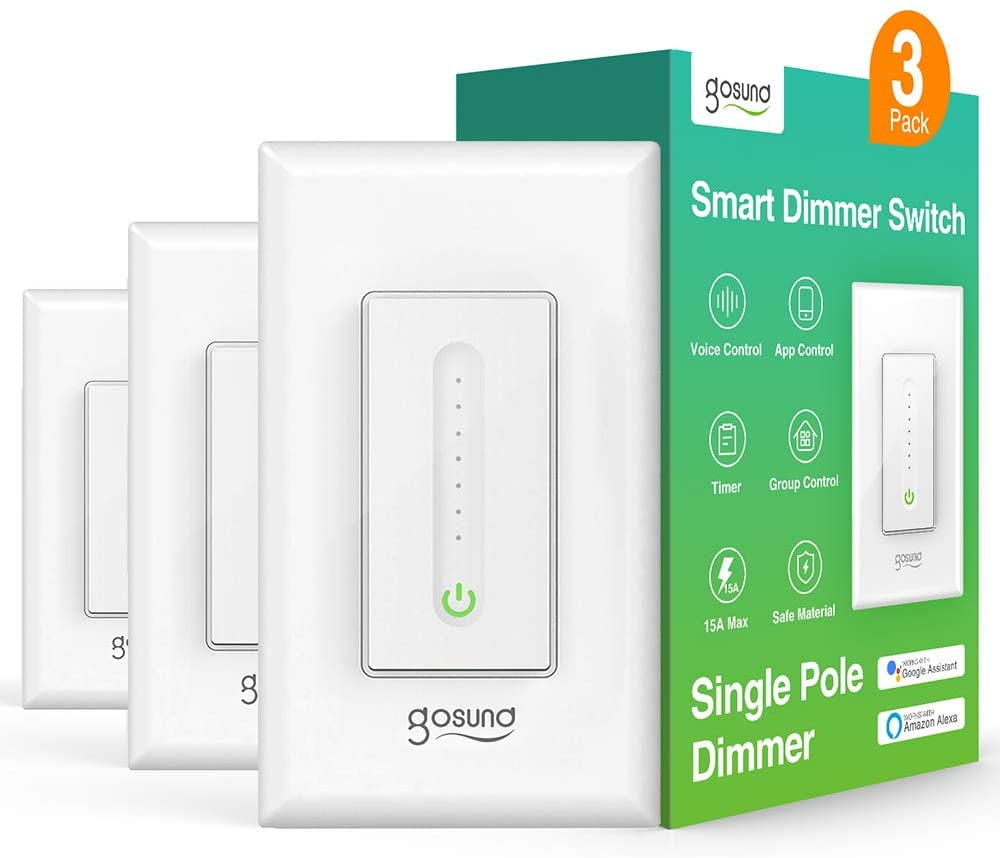 Gosund Smart Light Switch Dimmer Works with Alexa & Google Home 2.4GHz ...