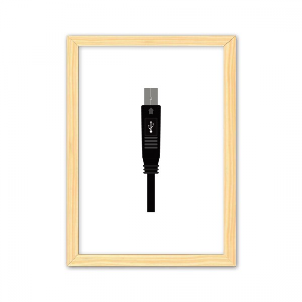 Cable de carga USB plug patron negro Cuadro de madera decorativa marco ...