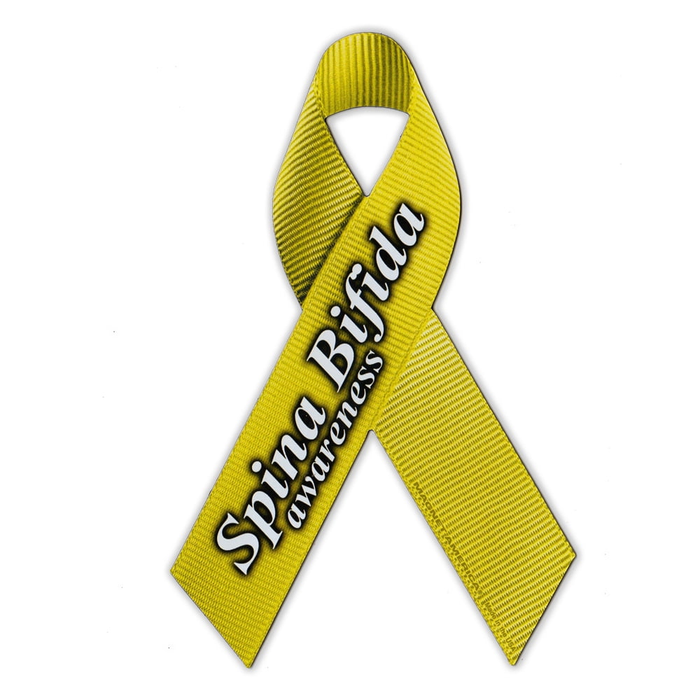 Magnetic Bumper Sticker - Spina Bifida Support Ribbon - Awareness ...