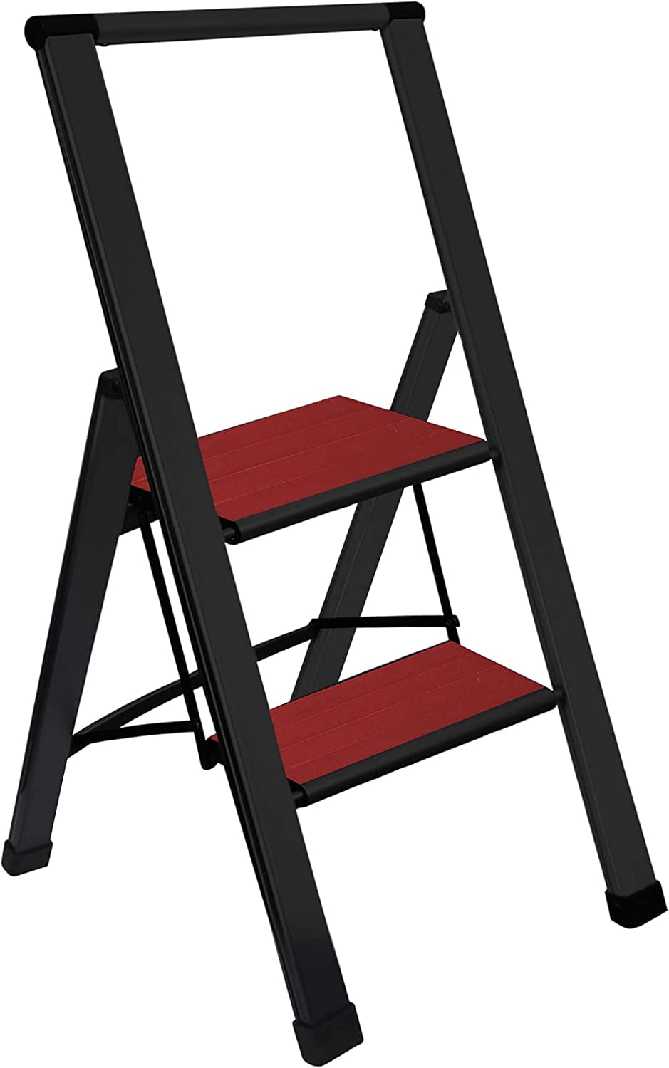 Sorfey 2-Step Folding Step Ladder Aluminum Foldable Step Stool ...