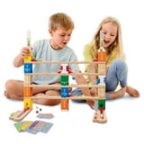 Hape: Quadrilla Basic Coding Set - 102 pc Wooden Marble Run Construction, Block & Marble ...