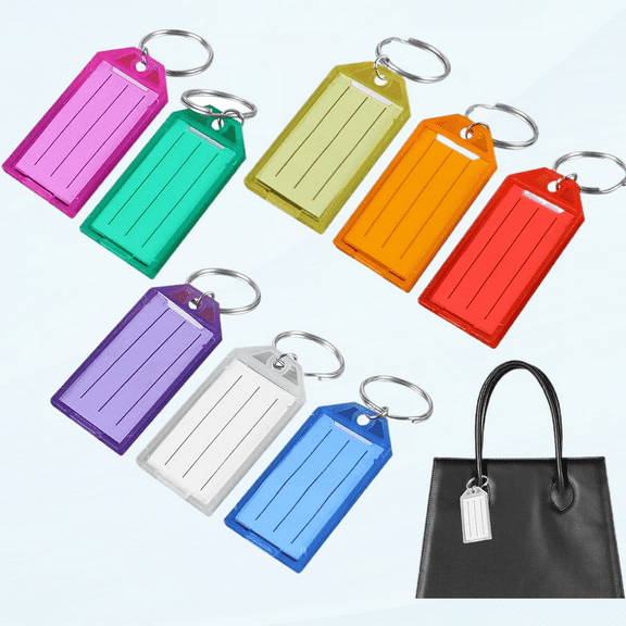 32pcs Key Tags with Labels, Key Fobs Waterproof Key Rings with Labels ...