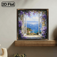1Pc Wood Frame Sign Floral Window Wall Art Paintings Ideal Gift For ...