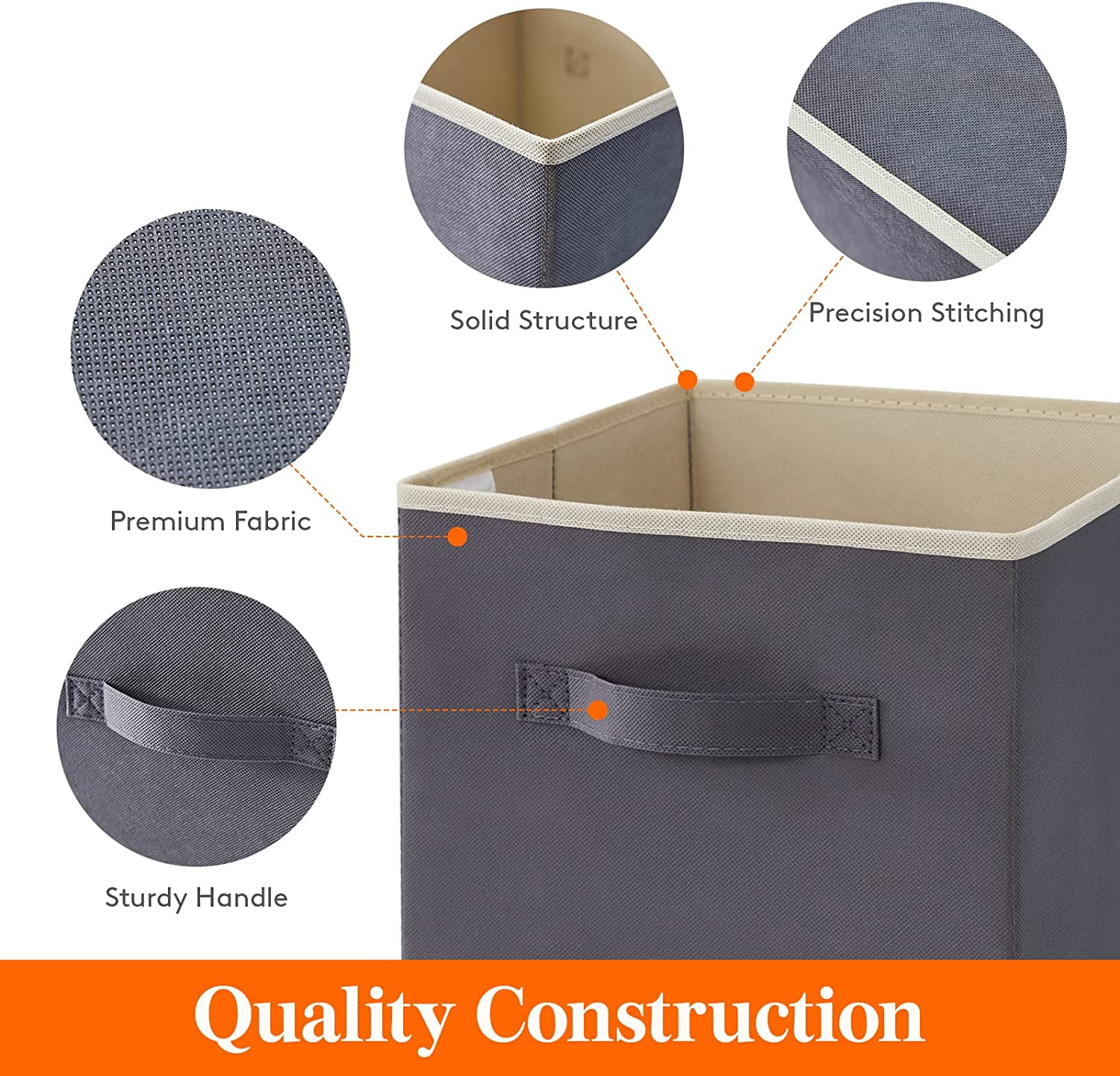 Lifewit Collapsible Storage Cubes 11 Inch Foldable Fabric Bins Multi ...