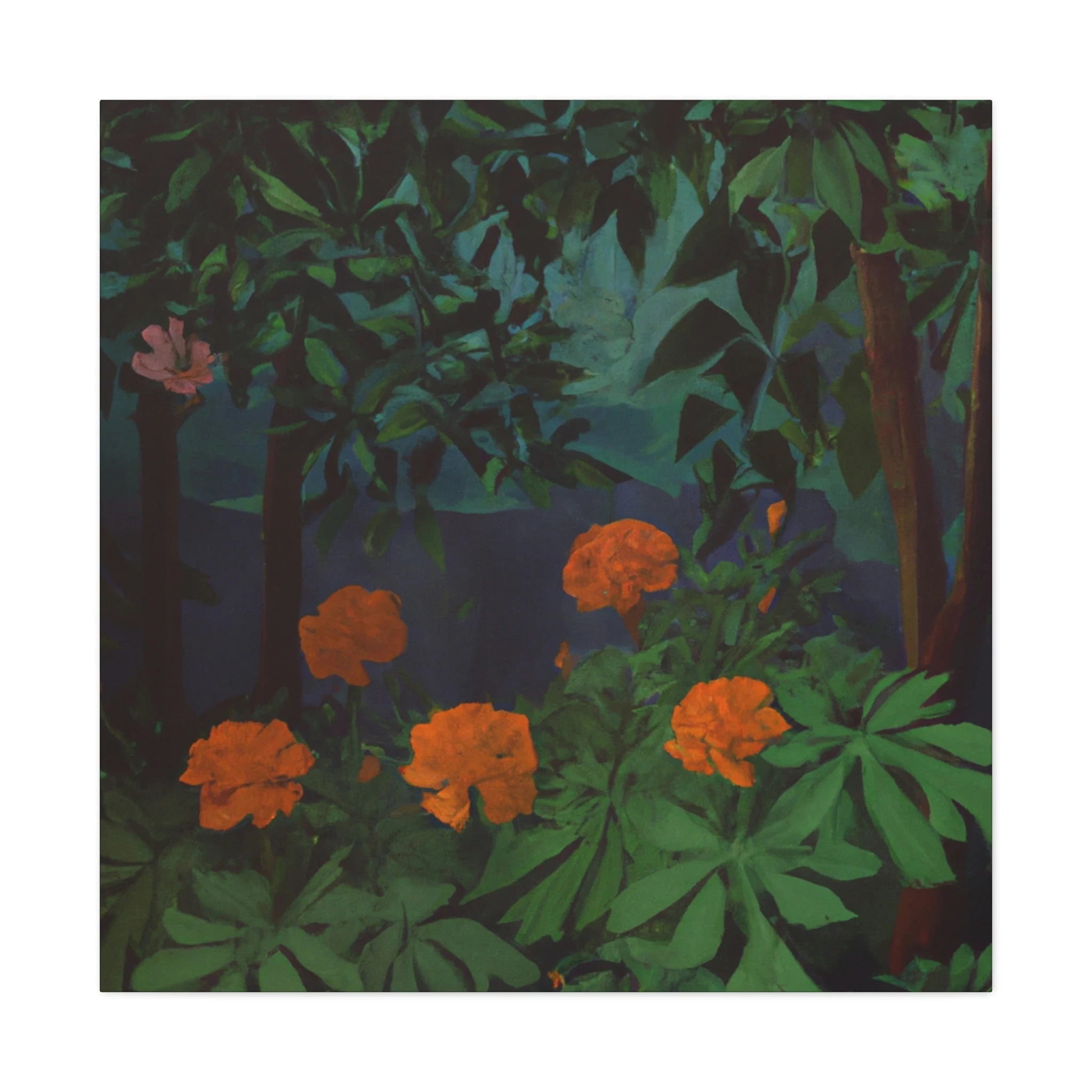 Golden Marigold Bloom - Canvas - Walmart.com
